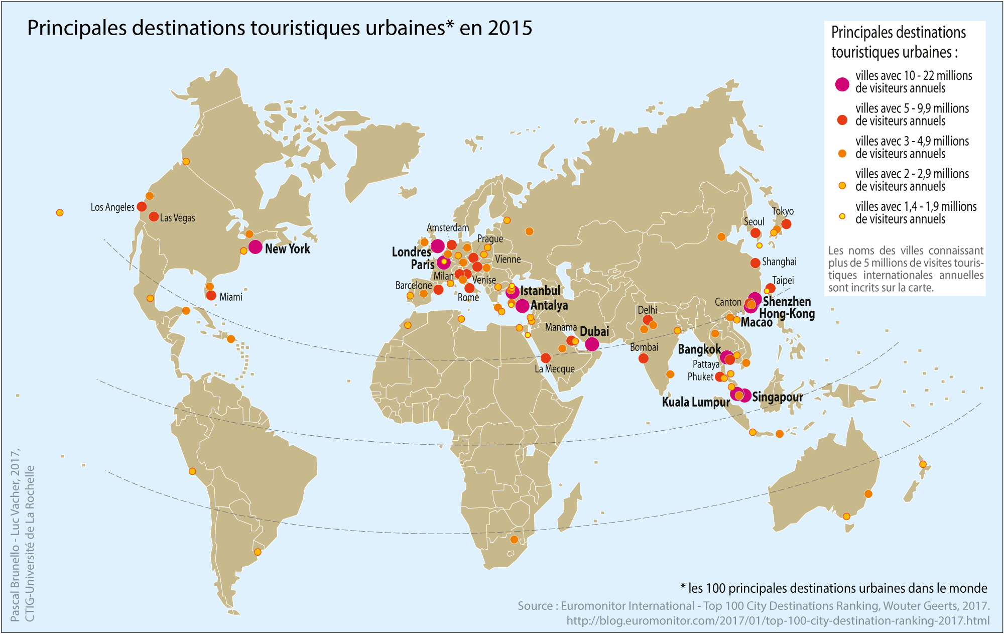 Carte Tourisme Monde